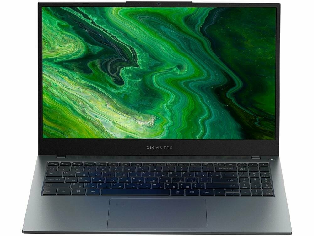 Ноутбук Digma Pro Fortis M Core i7 1255U 32Gb SSD512Gb Intel Iris Xe graphics 15.6" IPS FHD (1920x1080) Windows 11 Pro grey WiFi BT Cam 4250mAh (