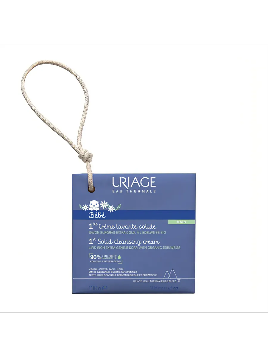 Крем-мыло Uriage Bebe 1st Solid Cleansing Cream BAIN, Первое очищающее, 100 г