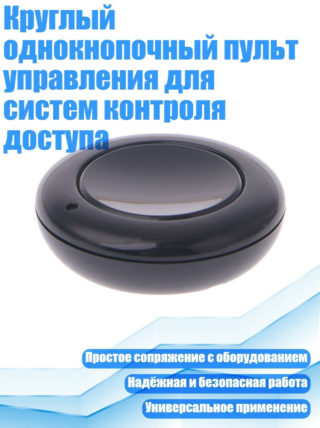 Круглый однокнопочный пульт управления для систем контроля доступа, Зеленый