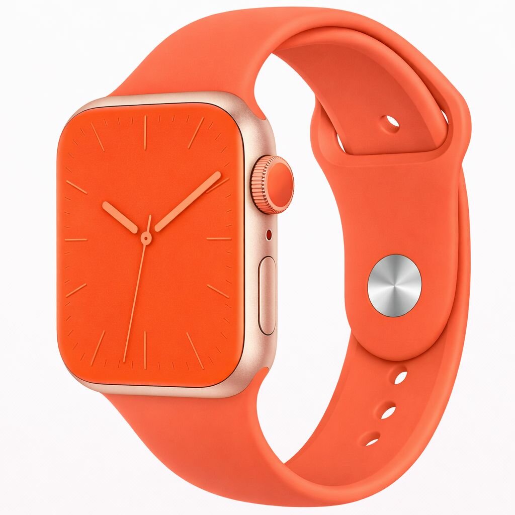 Ремешок для Apple Watch 38/40/41/42 mm размер S/M, силиконовый, цвет Коралловый, браслет на смарт-часы Эпл Вотч для iWatch Series 11 10 9 8 7 6 5 4 3 2 1 SE 3 SE 2 SE совместимый