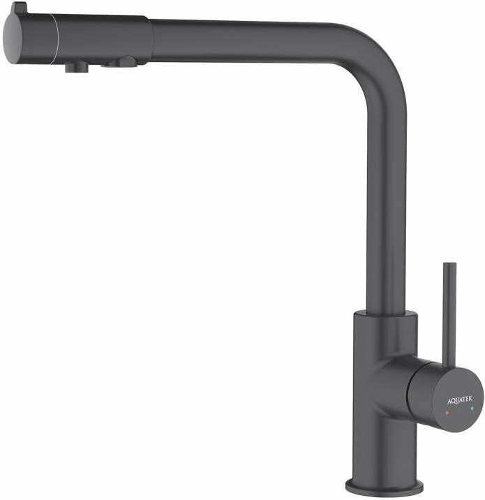 Смеситель для кухни AQUATEK Европа AQ1386MB матовый черный