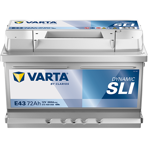 Аккумулятор автомобильный Varta Dynamic SLI E43 6СТ-72 обр. LB3 278x175x175