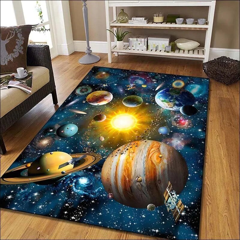 Ковер Рисунок космических планет 120x160 см