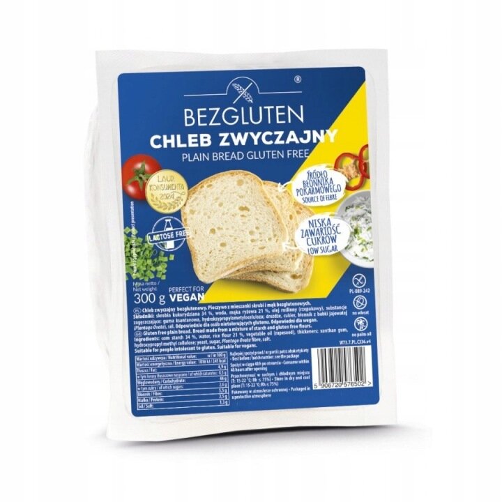 Безглютеновый хлеб обычного качества Bezgluten 3шт x 300г