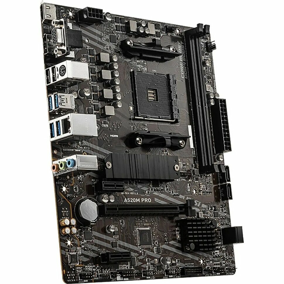 Материнская плата MSI A520M PRO sAM4, AMD A520, mATX, 2267028