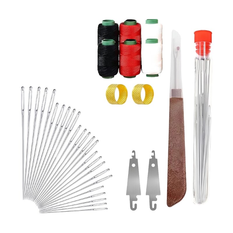 34pc Sewing Tool Set Sewing Storage For Leather Crafts