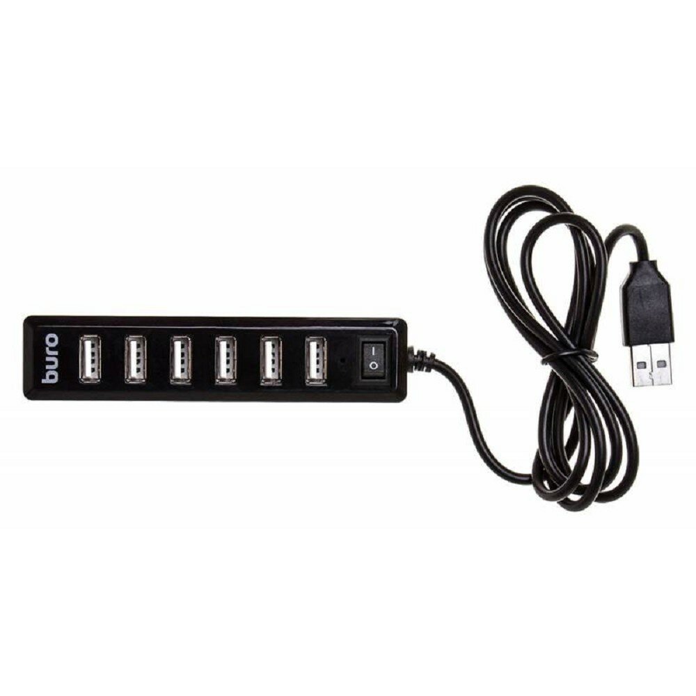 USB-хаб (концентратор) Buro BU-HUB7-1.0-U2.0, портов - 7