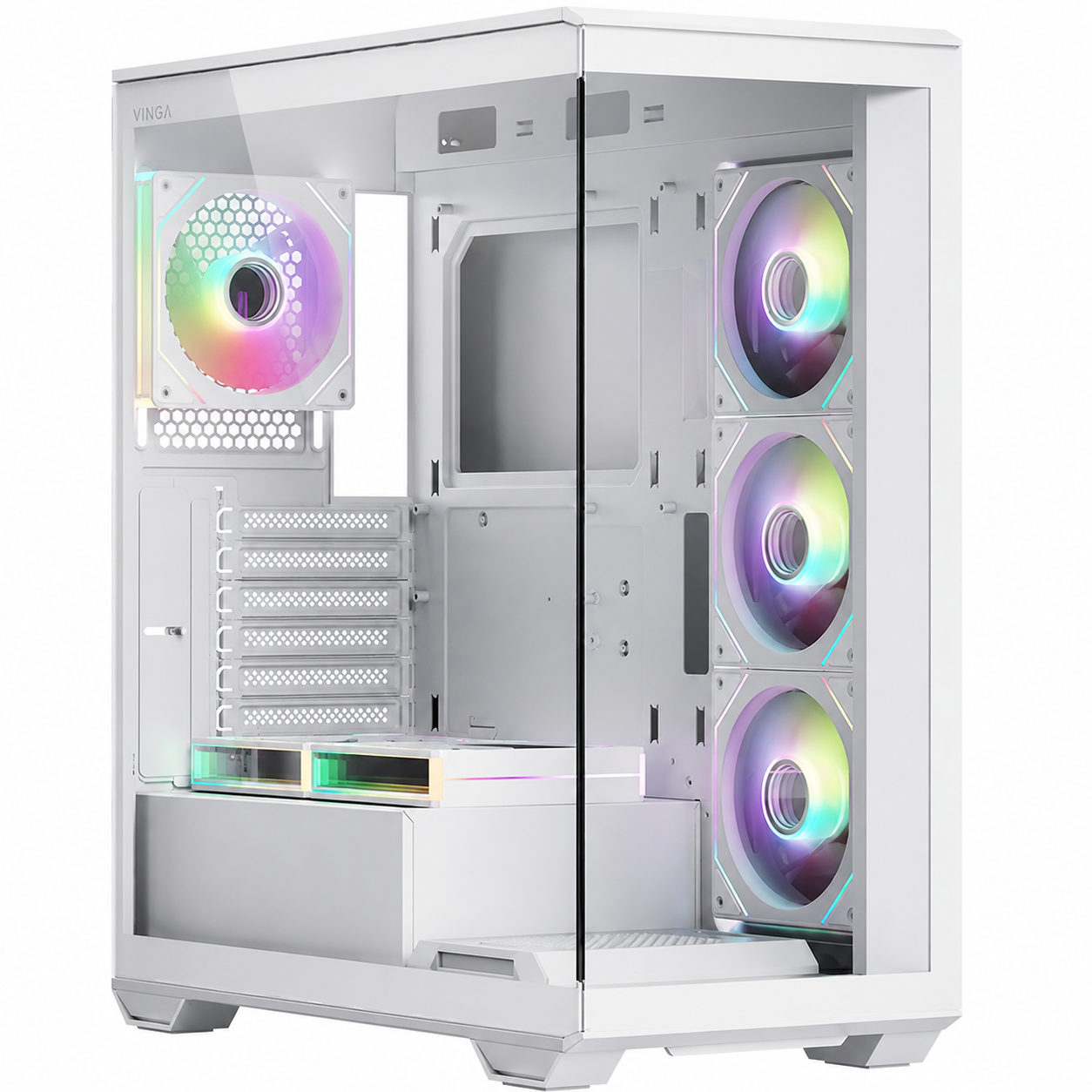 Корпус Midi-Tower XASTRA Q600 6ARGB-C10-UC White (Q600-6FM12A-C10-UC-WH)
