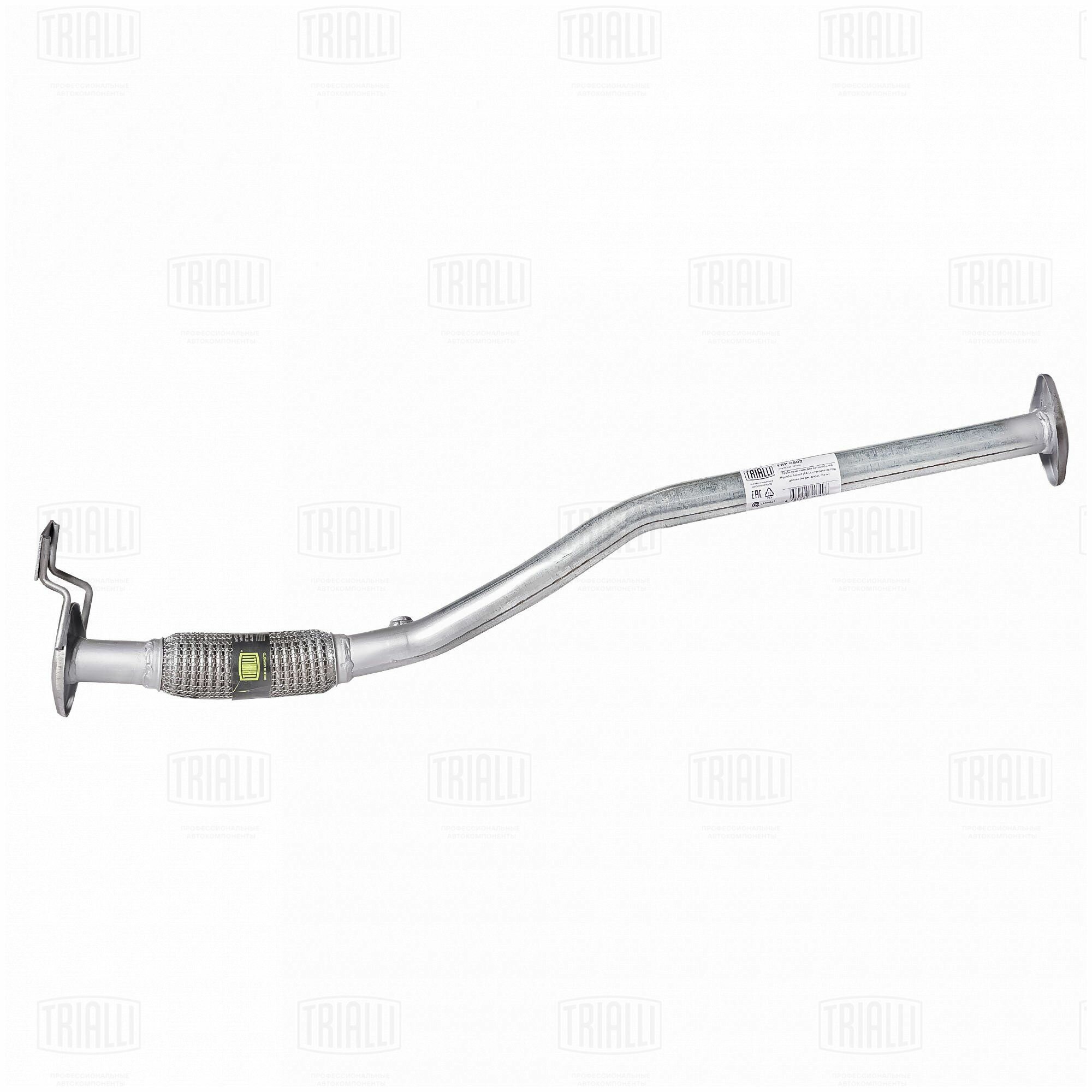 Труба приёмная для а м Hyundai Accent 94- с отв. под датч. алюм. сталь TRIALLI ERP 0802