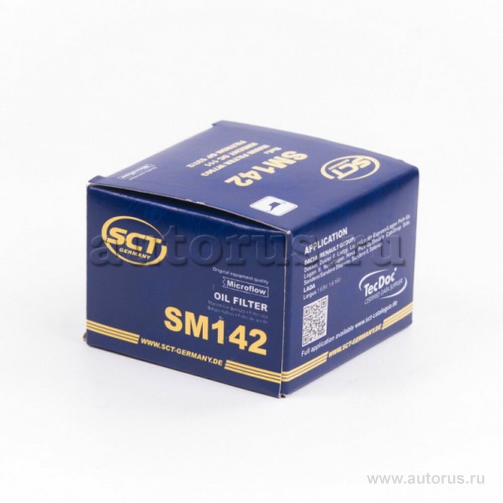 Фильтр масляный для LADA Largus, Renault Logan RENAULT Logan Sandero SCT SM142