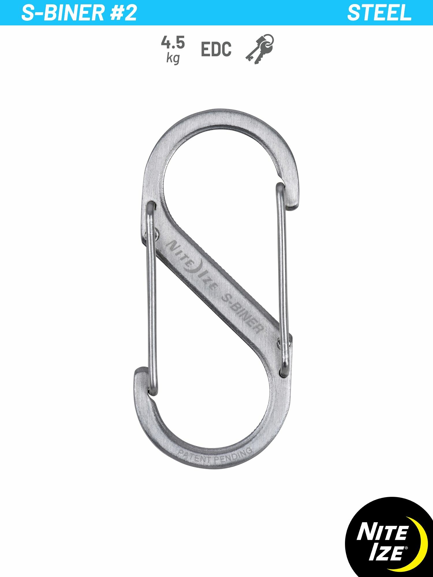 Карабин Nite Ize S-Biner Stainless Steel Dual Carabiner #2 - Стальной