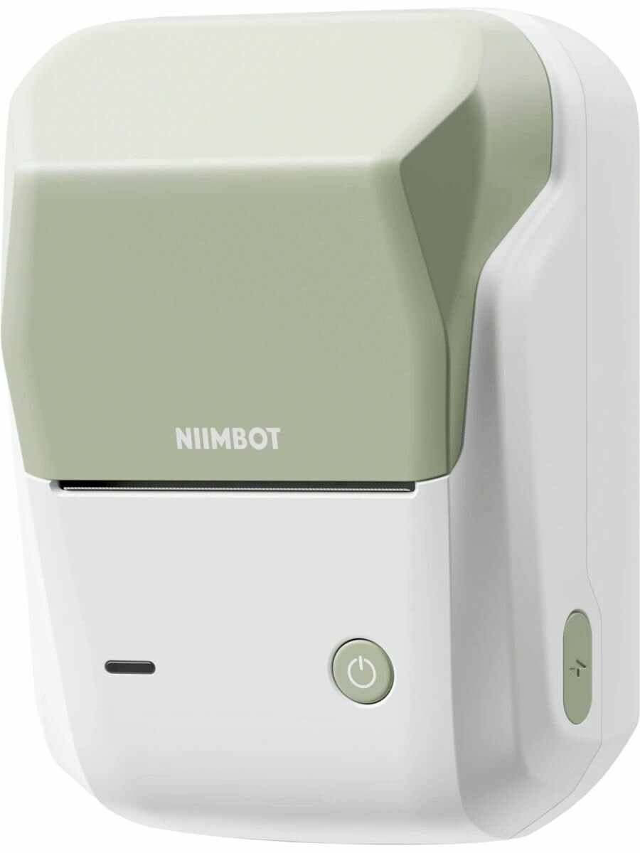 Термопринтер Niimbot B1 зеленый переносной, прямая термопечать, скорость печати до 50мм/сек, разрешение 203, обрезка ленты ручная, питание от от аккумулятора (1746798)