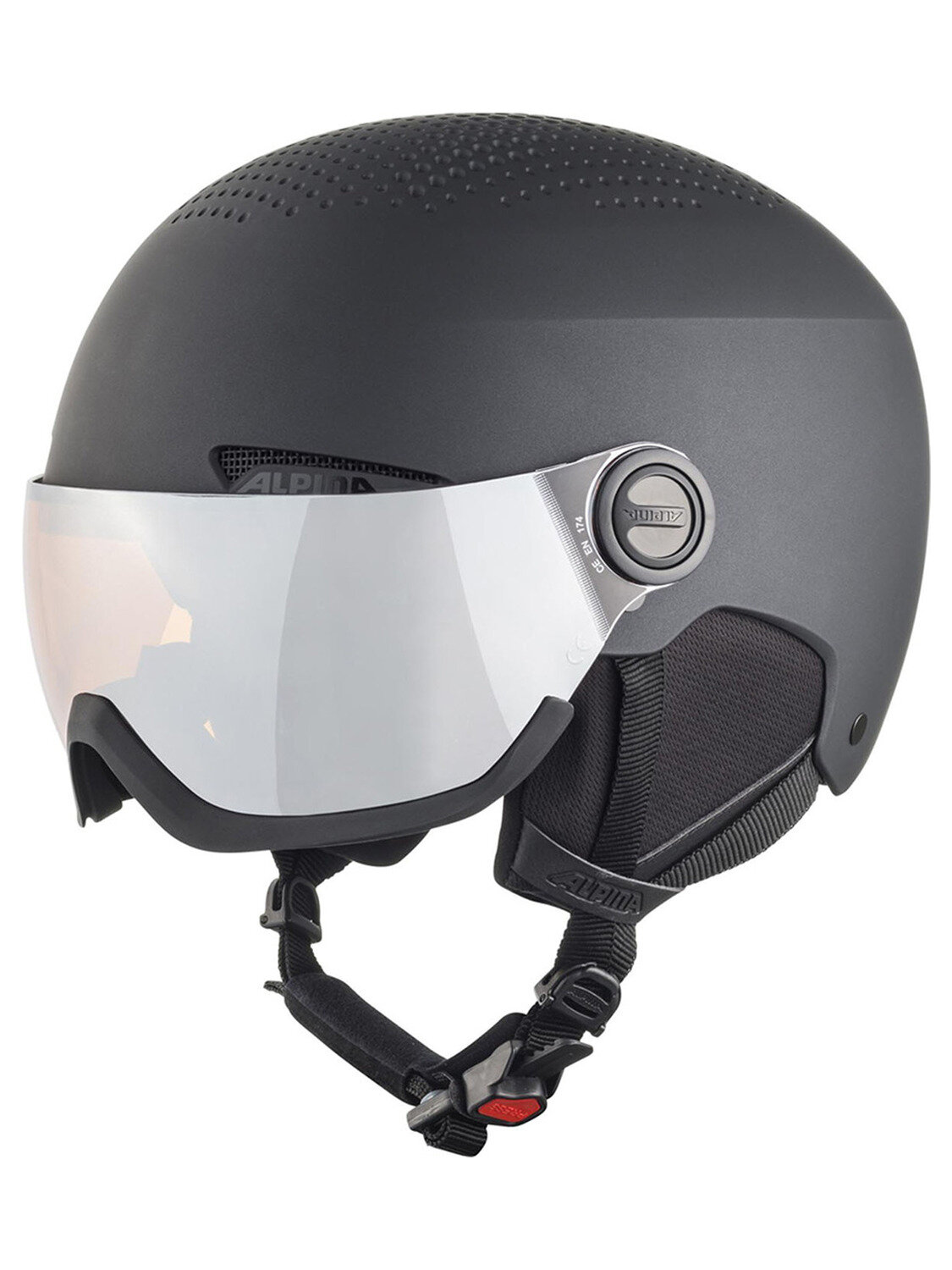 Горнолыжный шлем с визором Alpina Arber Visor Q Lite Black Matt 24/25 Черный, для мужчин , Черный
