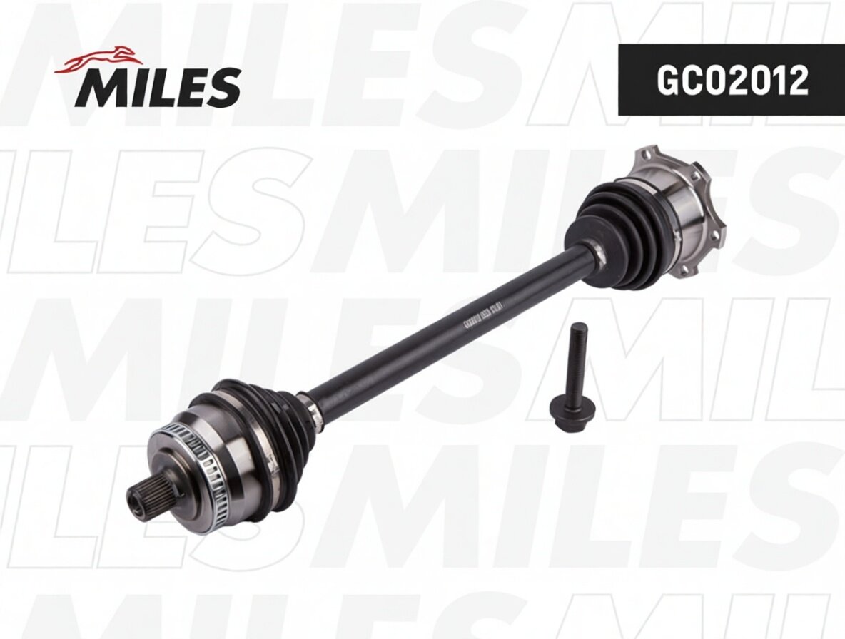 Привод в сборе правый AUDI A4/VW PASSAT 1.8T-2.3 95-05 (ABS) (GKN 301223) GC02012 Miles арт. GC02012