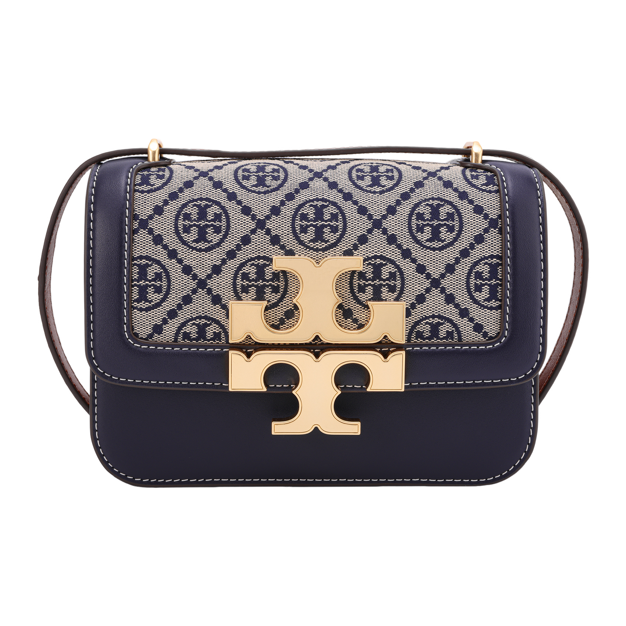 Сумка Tory Burch T Monogram, серый/синий — фото 1