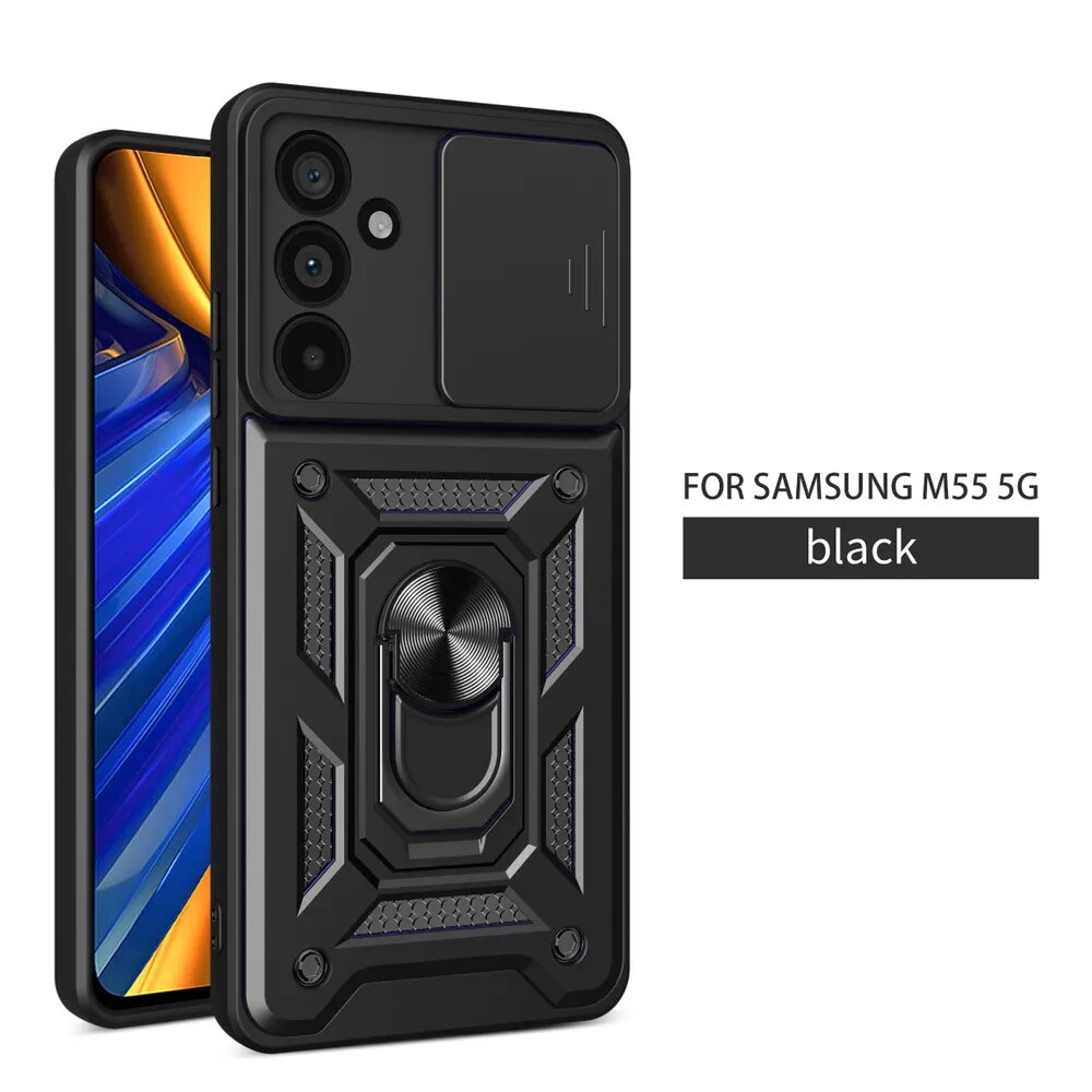 Чехол для Samsung Galaxy C55 и M55 (Самсунг Галакси С55 и М55), Твердый ПК Защита камеры усиленная броня сверхмощный противоударный чехол-бампер