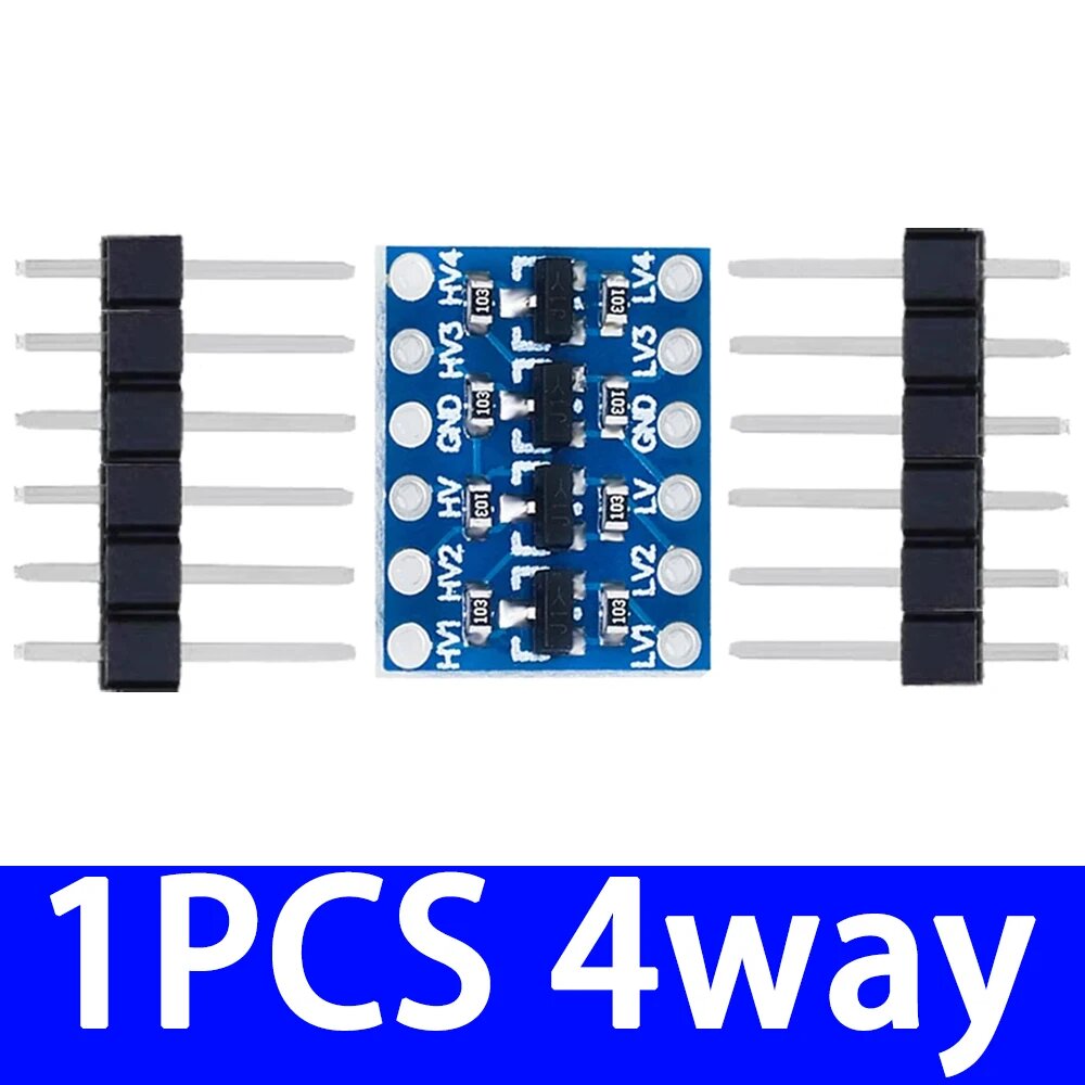 Преобразователь уровней IIC I2C Baishundianzi 2/4/8 каналов 5В-3.3В 1pcs 4way