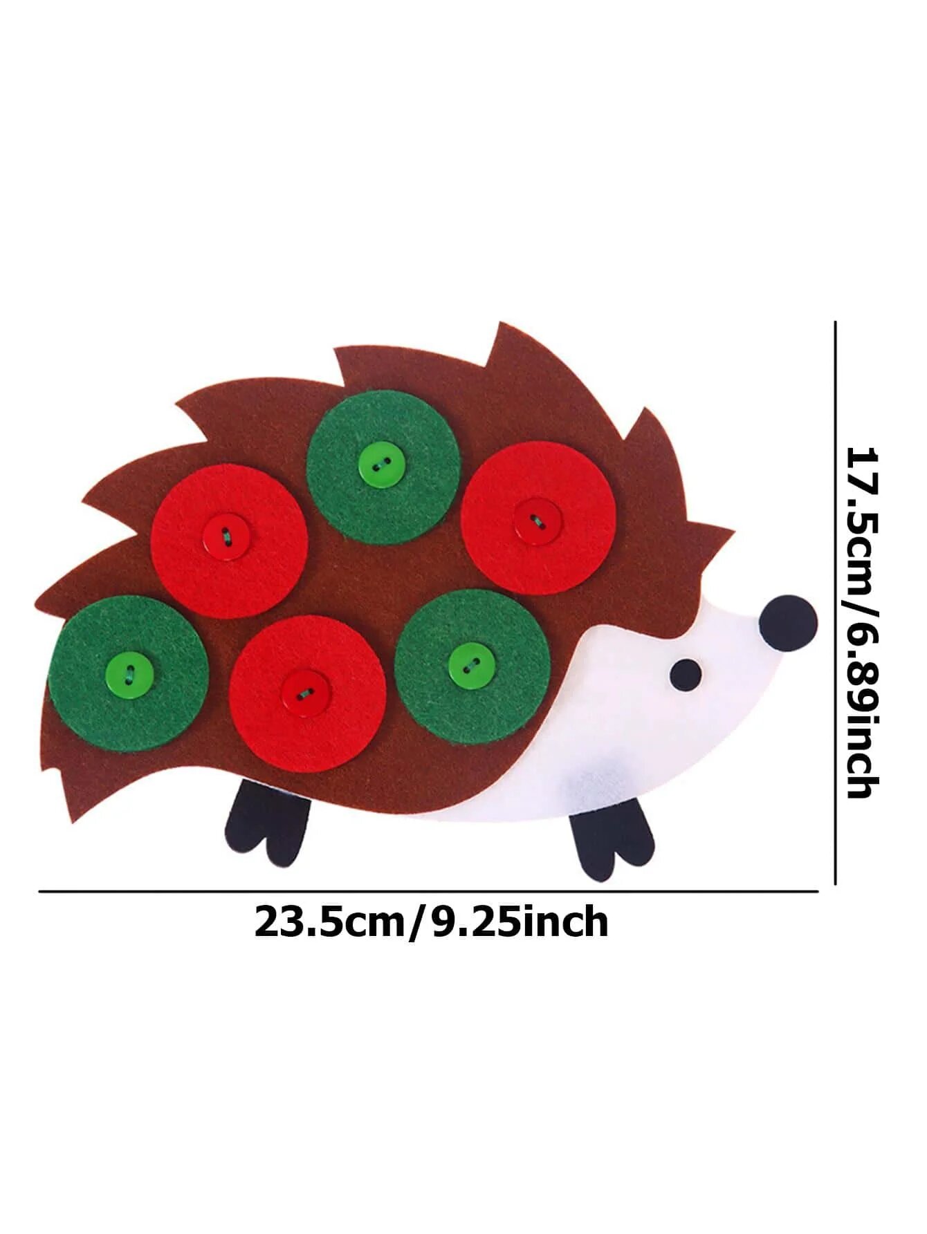 Игрушка Монтессори Еж из фетра, 23.5x17.5 см