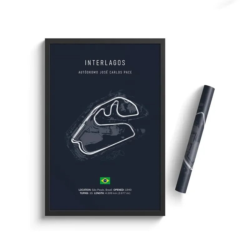 Картина Interlagos Автодром Жозе Карлос Пасе, 40x60см, Style-25