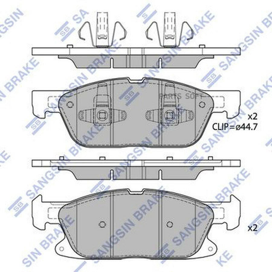 SP4251(SD) Колодки торм. диск. передн. FORD GALAXY 15- (D1818) (Hi-Q SEVERE DUTY) SANGSIN BRAKE SP4251SD