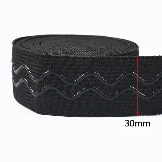 Черная эластичная лента 30 мм, 2 метра, EB013-Black2-30mm