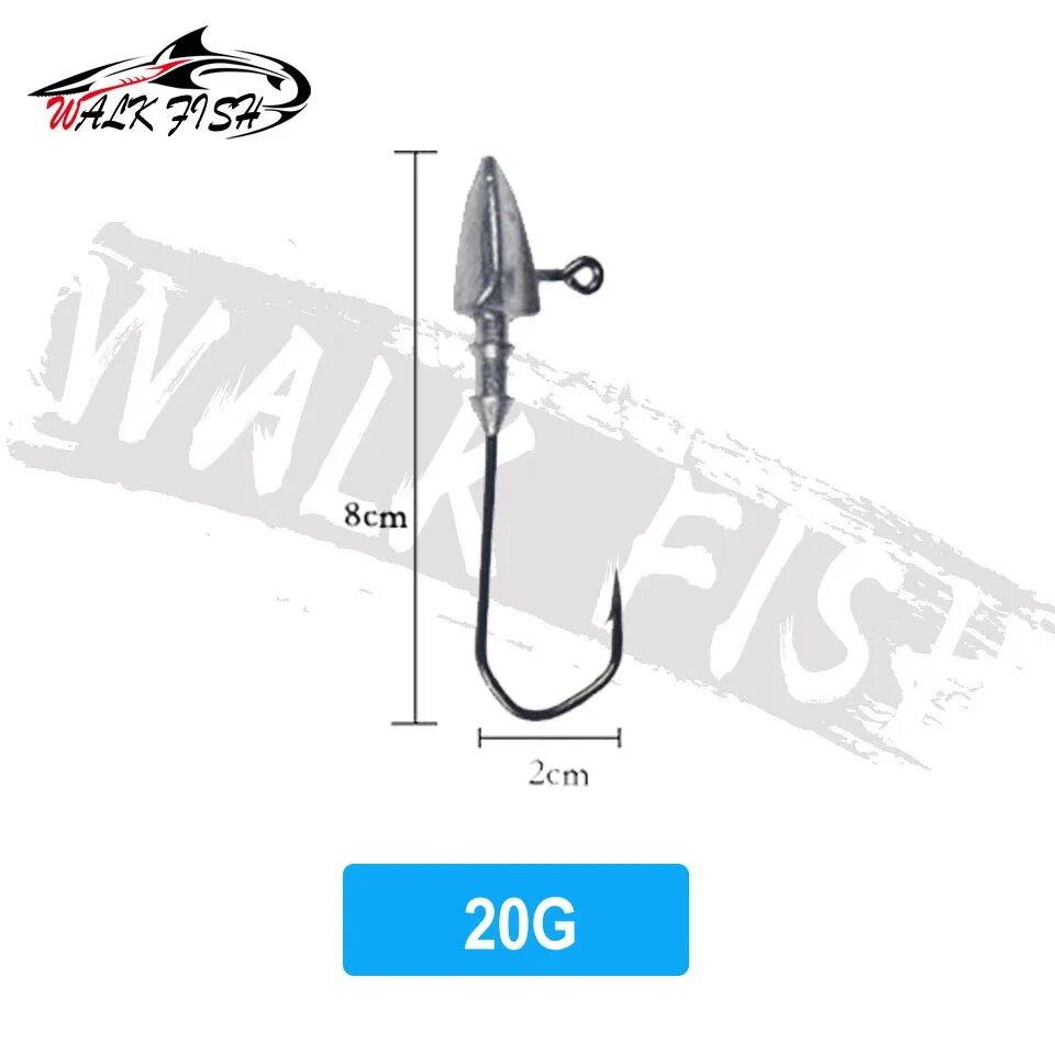 WALK FISH Крючок свинцовый треугольный 20g, 5 шт.