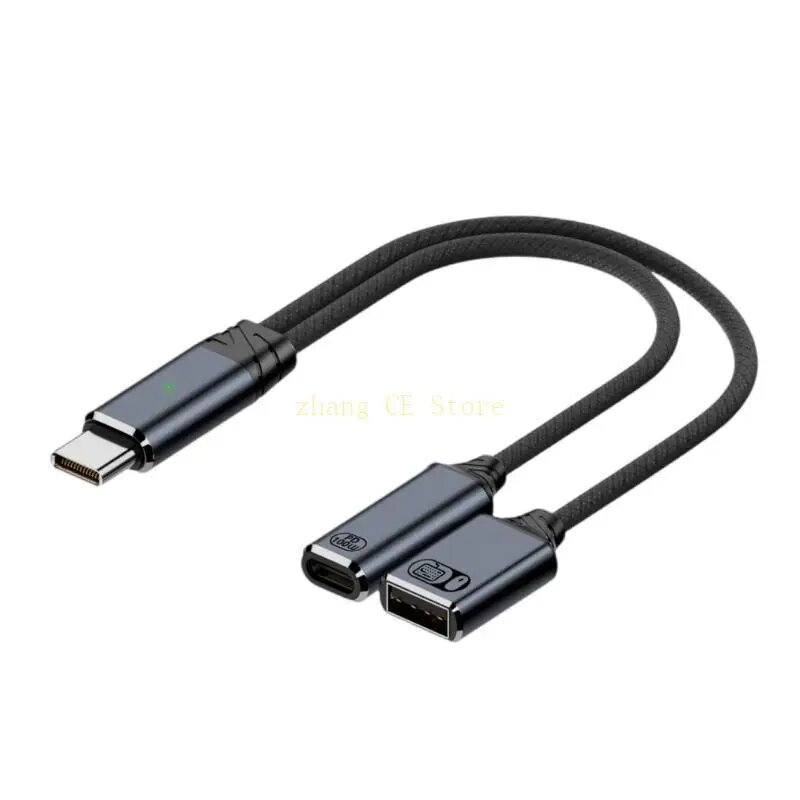 Кабель-адаптер USB C на USB OTG с аудиовыходом for Grey