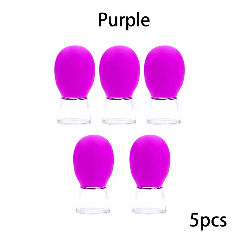 Набор банок для массажа, 5 шт, Purple SET