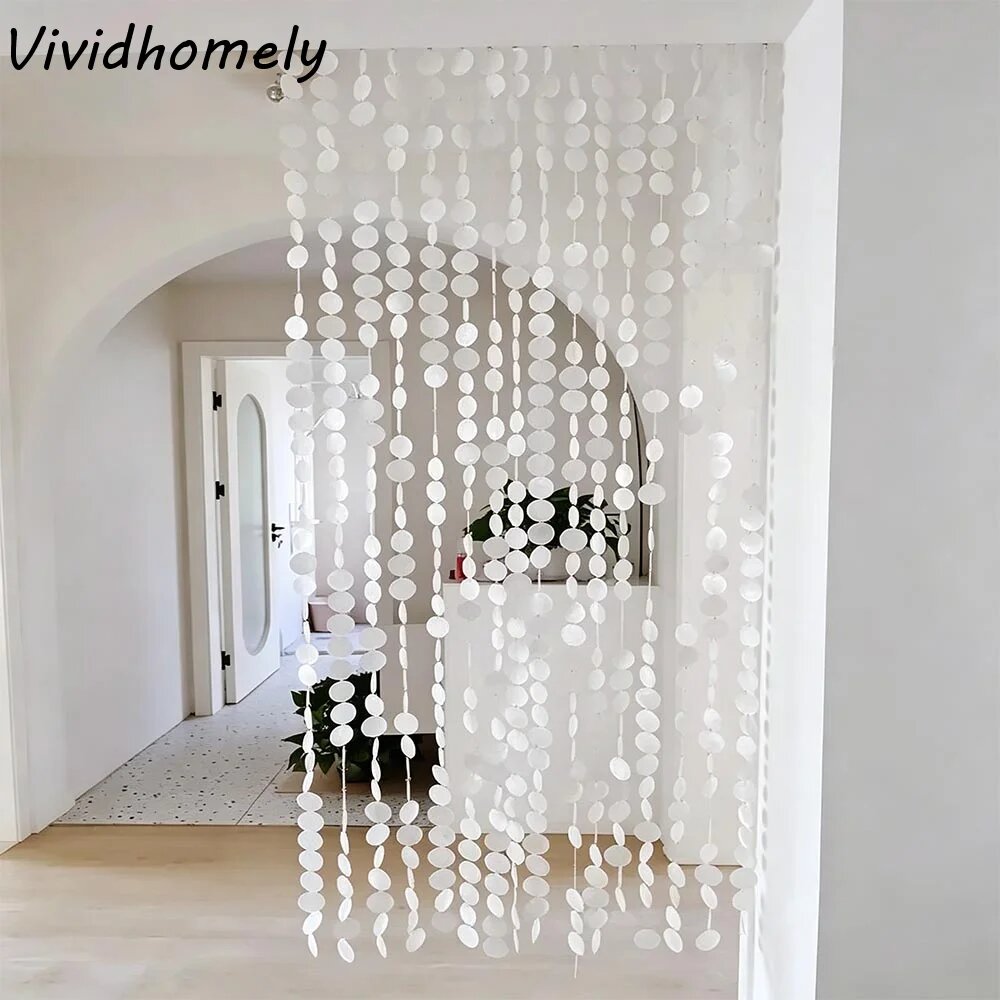 Подвесные шторы из ракушек, 1,5 м, цвет: Finished Bead
