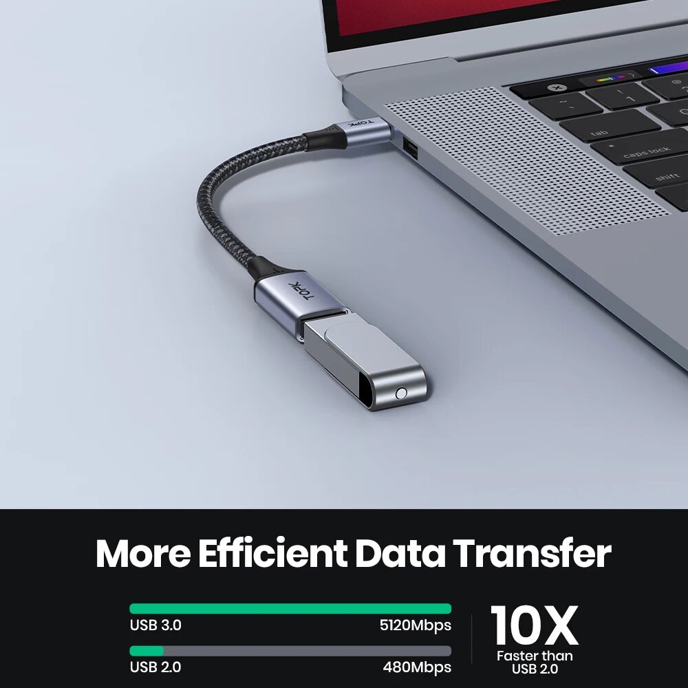 TOPK USB C to USB A адаптер — фото 1