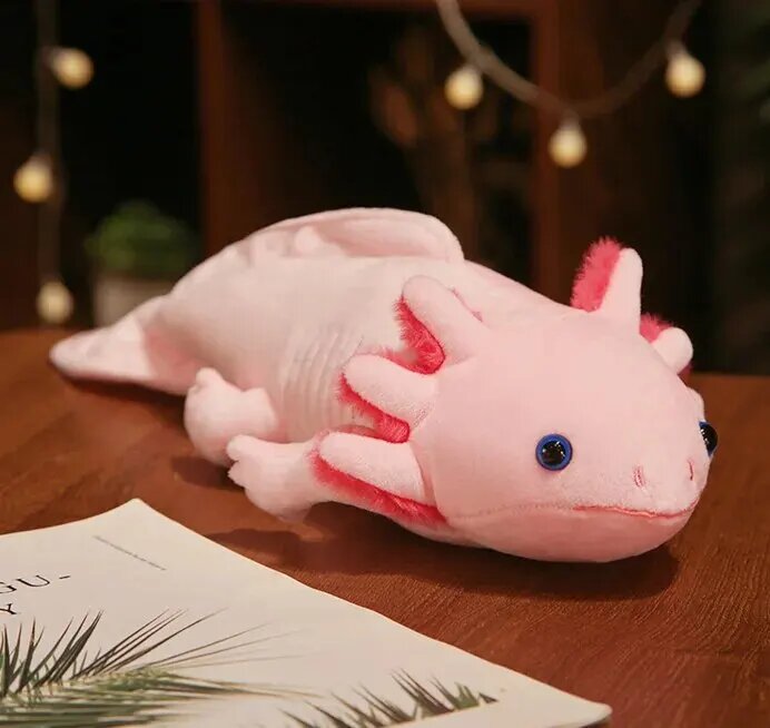 Розовый плюшевый аксолотль 45 см, Pink