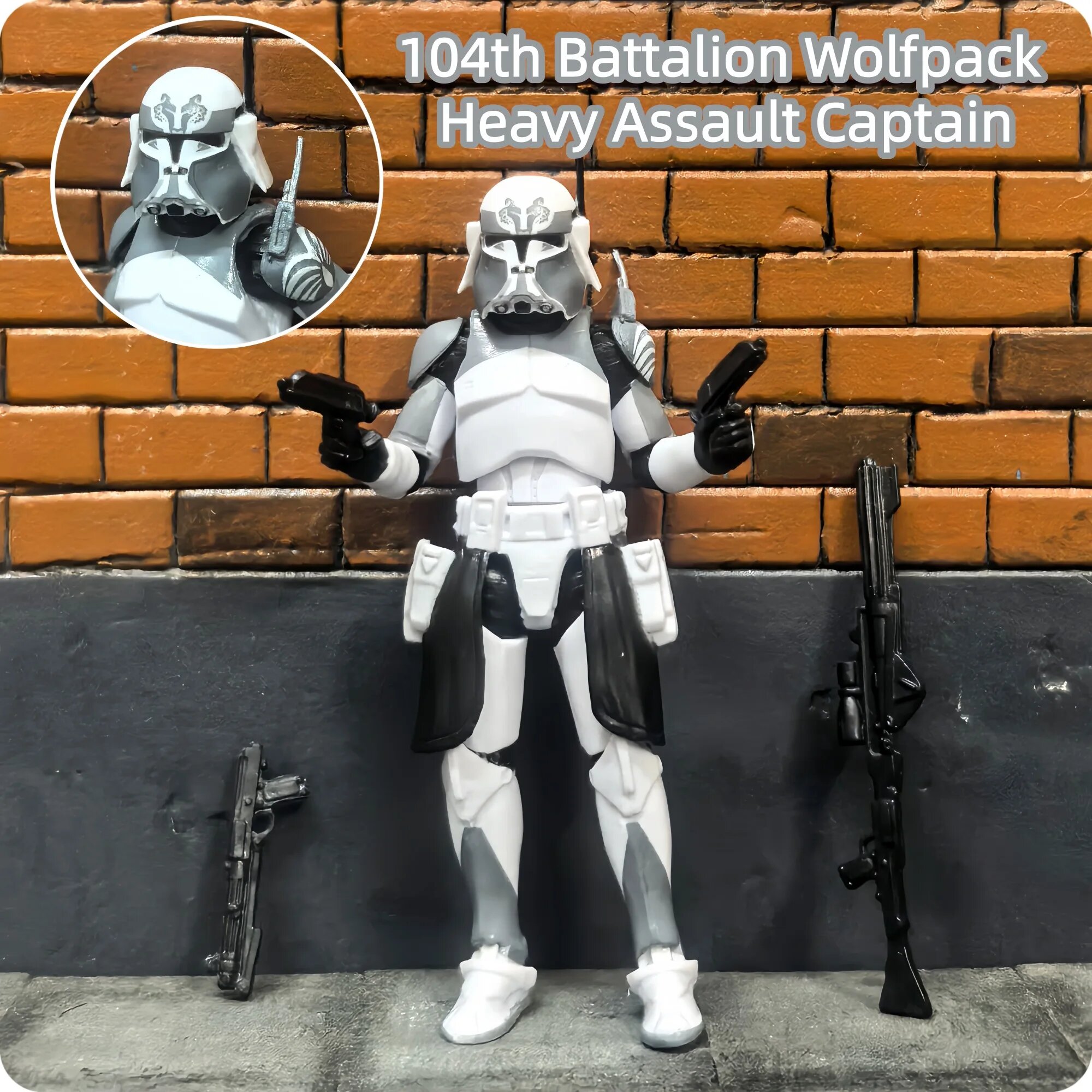 Star Wars Фигурка Волкпака Тяжелый Вольф 3,75 дюйма Серый, Wolf.Ass.Heavy.Cap.