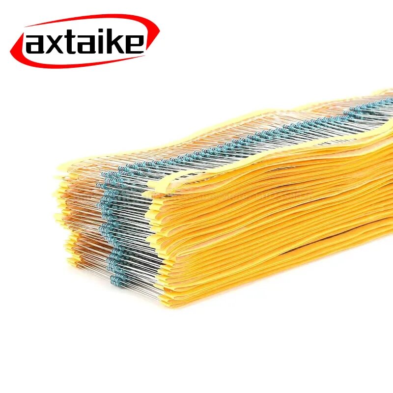 Металлопленочные резисторы Axtaike 100 шт. 0.25Вт 0-10М Ом 1%