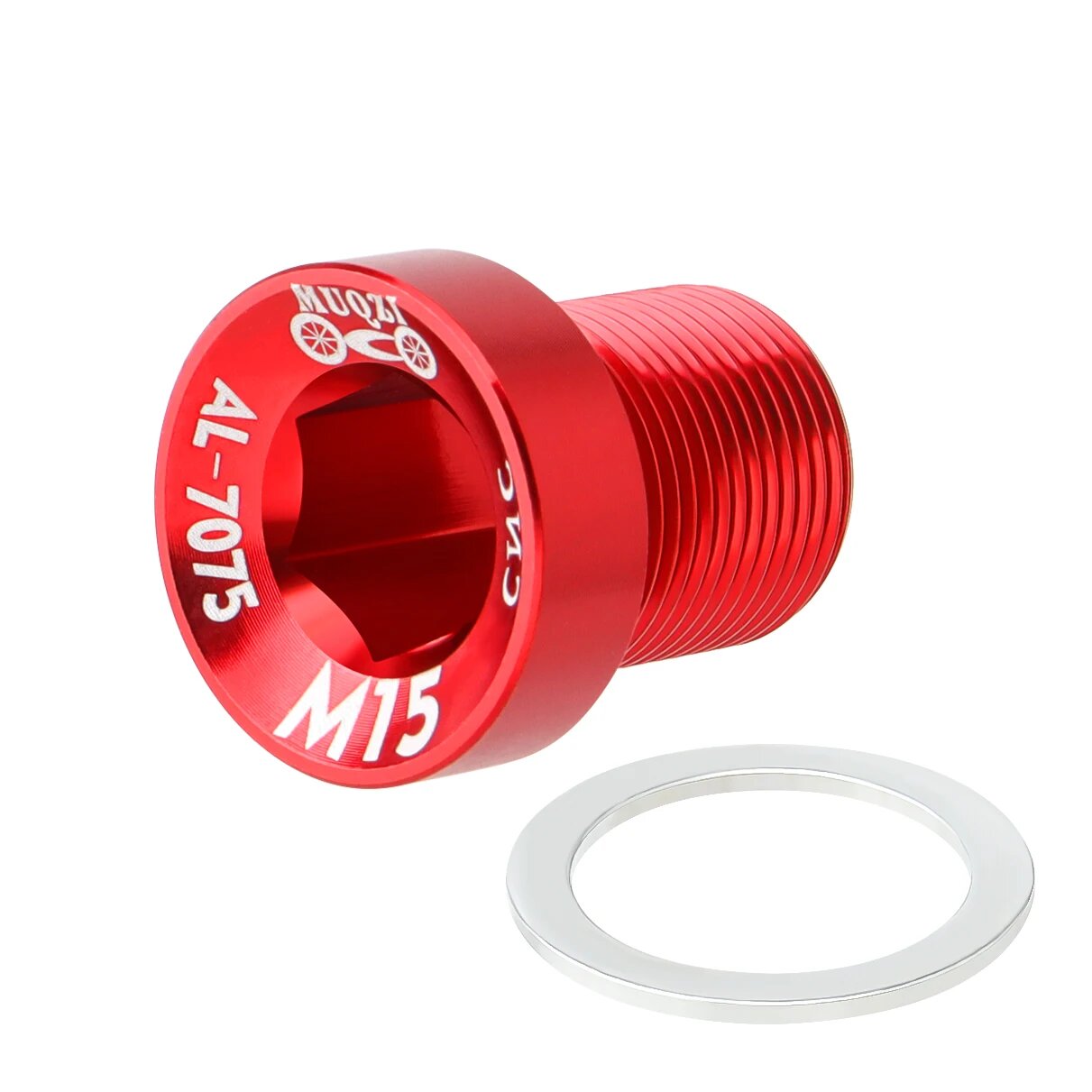 MUQZI Винт крышки кривошипа для MTB велосипедов M15 M18 M19 M20 Красный, M15 Lengthen Red
