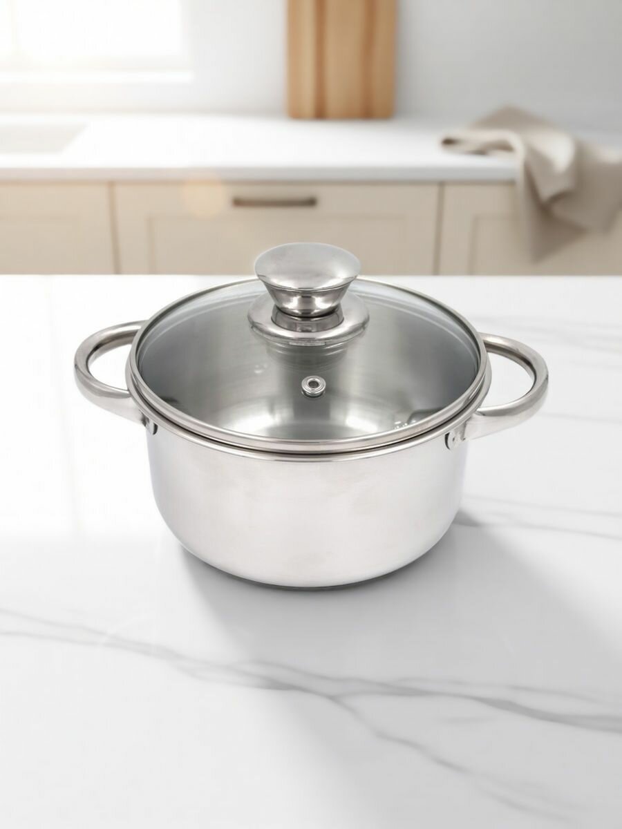 Кастрюля с крышкой Borghouse Cassesteel, объемом 1,5 литра