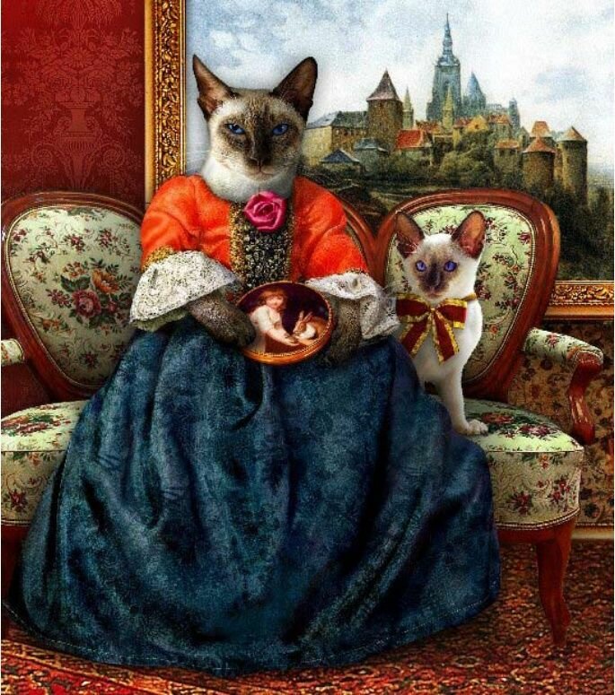Схема для вышивки крестом HAED Siamese/Сиамская кошка