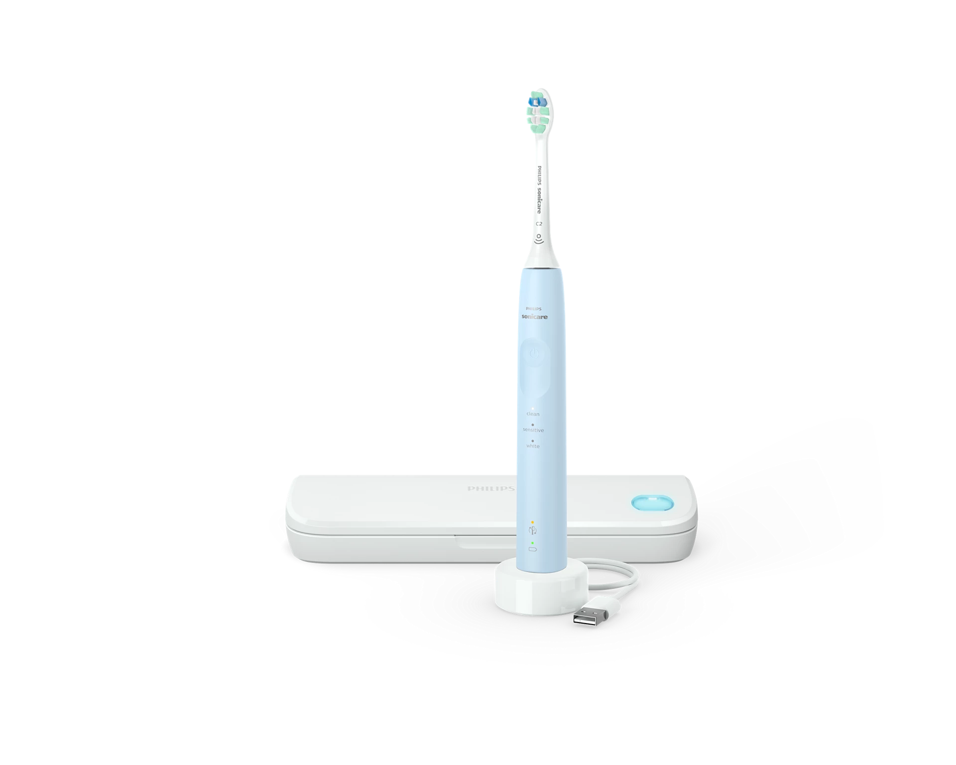 Электрическая зубная щетка Philips HX3697 с сенсором давления и УФ-стерилизатором, 3 режима
