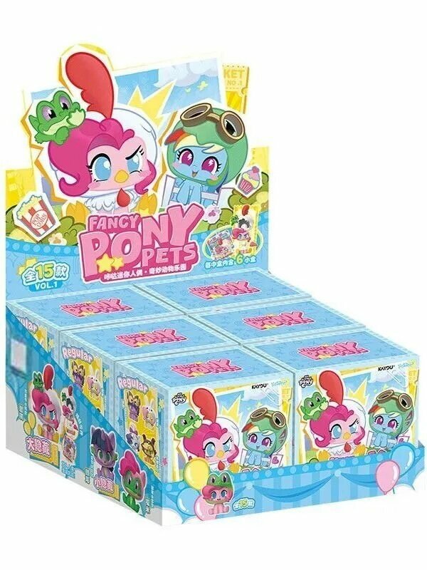 Коллекционная фигурка Слепая коробка MY LITTLE PONY Fancy Pony Pets Blind Box Series Mini Figures 6 шт