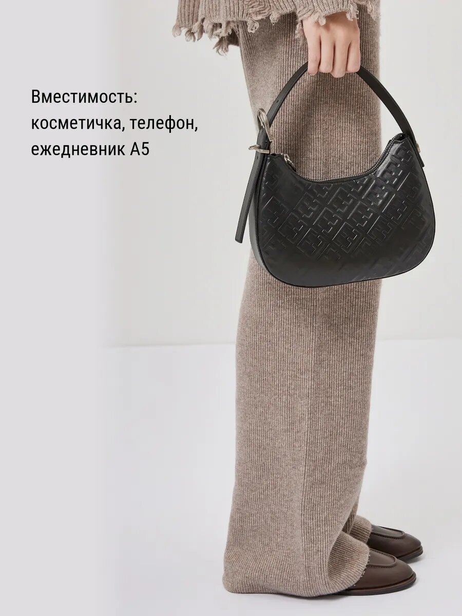 Сумка кросс-боди ELEGANZZA, фактура гладкая, black — фото 1
