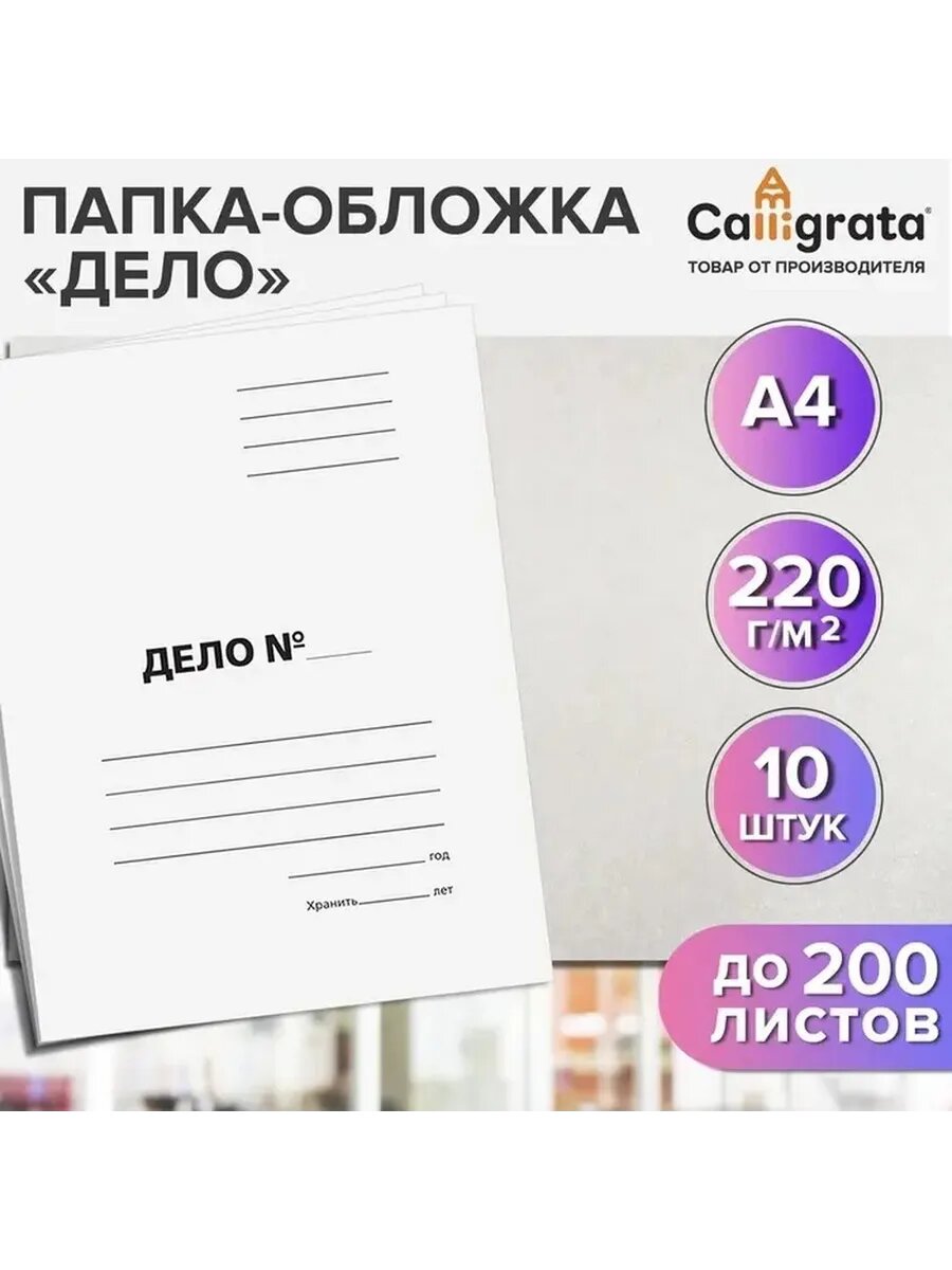 Комплект папок для документов «Дело» 10 шт.