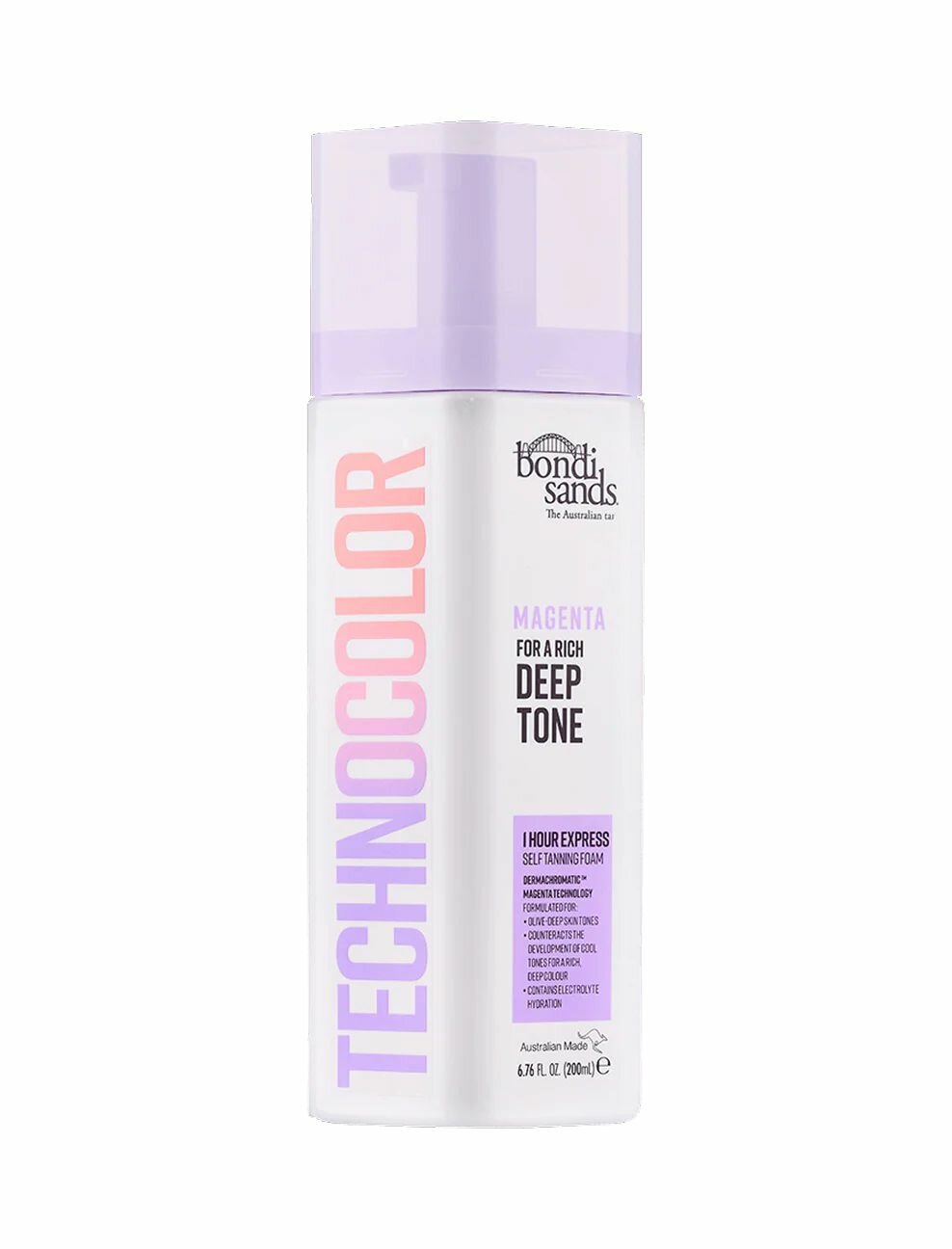 Bondi Sands Экспресс-мусс автозагар Technocolor 1 Hour Express Self Tanning Foam (Magenta) 200 мл