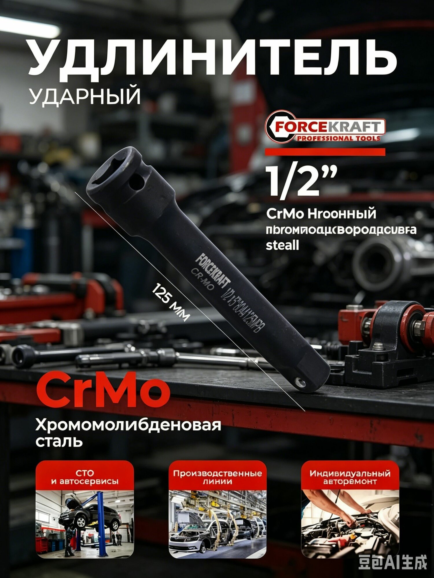 Удлинитель ударный (125 мм; 1/2") Дело Техники 669012