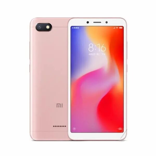 Redmi Смартфон redmi 6A 2GB 16GB 4G смартфон с подарками чехол и стекло Global 2/16 ГБ, Nano-SIM, светло-розовый