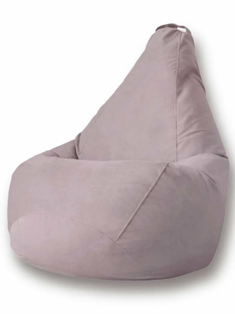 COOLPOUF Кресло-мешок Груша, Микровелюр, Велюр натуральный, Размер XXXL, светло-розовый