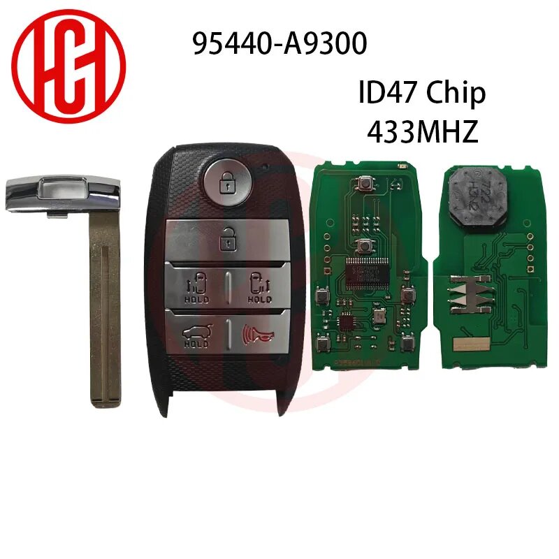 Ключ 95440-A9300 ID47 433MHz 5/6 кнопок для Kia Carnival Sedona