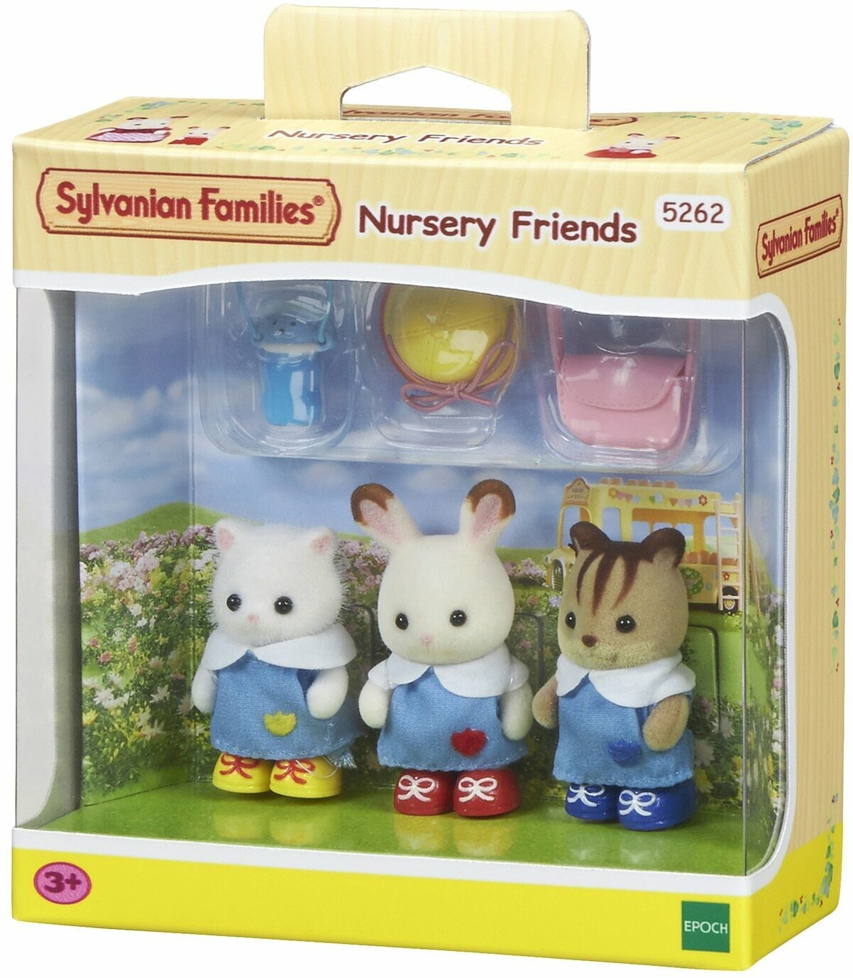 Игровой набор Sylvanian Families Друзья в детском саду 5262, для детей 3 лет, 3 фигурки