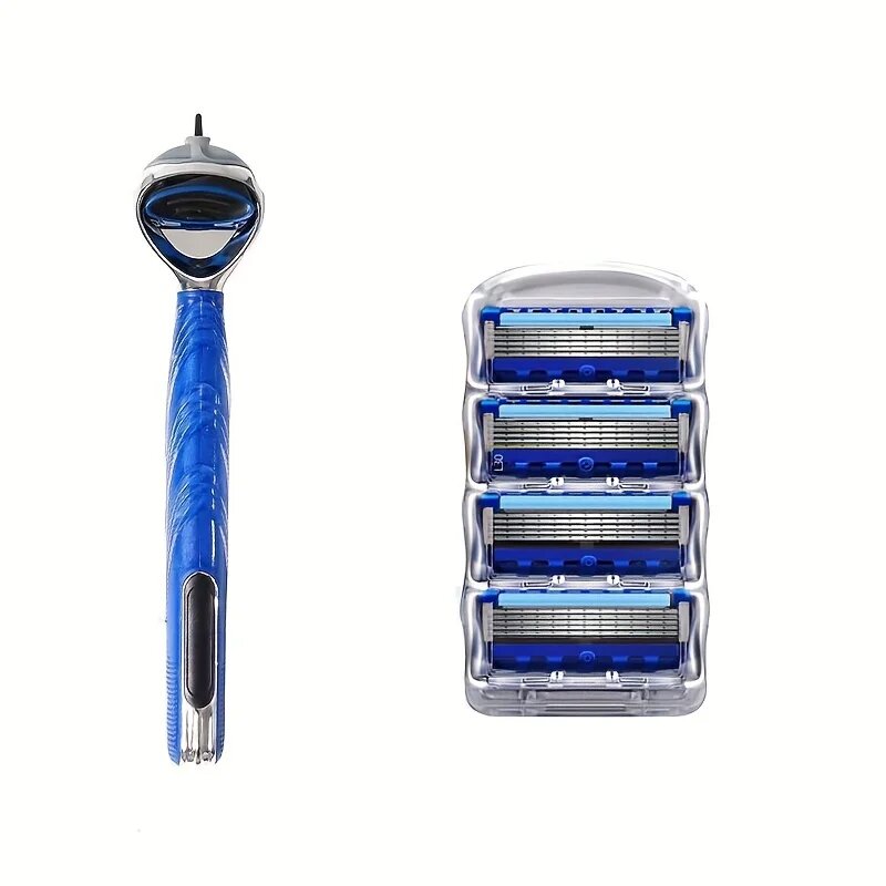Мужская одноразовая бритва из нержавеющей стали 5 лезвий 1 holder 4 Blades