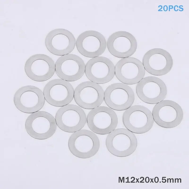 Шайбы M12x20x0.5mm, 20шт, A1