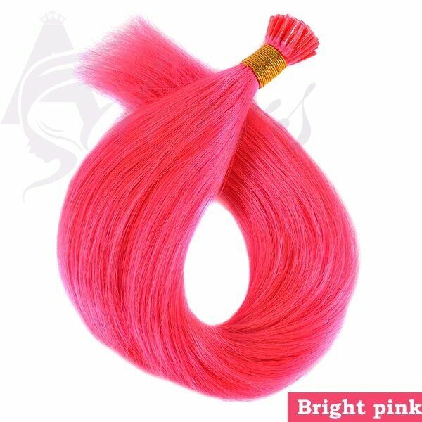 ADEIRS Color I Tip Наращивание волос 0,5г фиолетовые 20inches 50cm, 20Strands, Bright pink