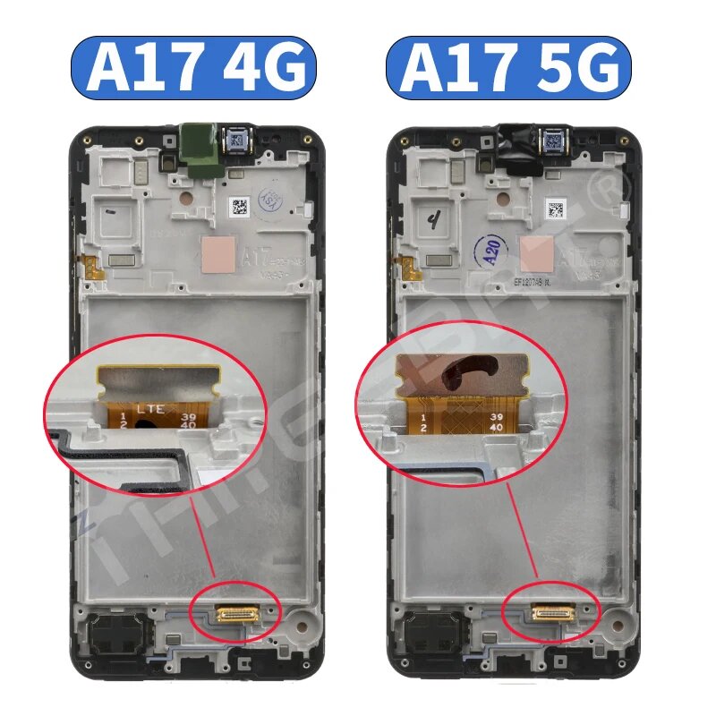 6.7-дюймовый Super AMOLED 90Hz дисплей с сенсорным экраном для Samsung A17 4G A17 4G With Frame